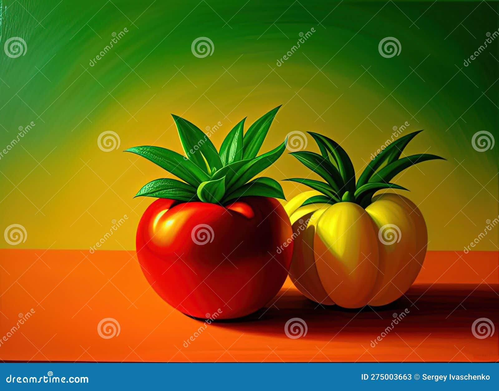 Abstract Vegetables, Illustration. Stock Illustration - Illustration of ...