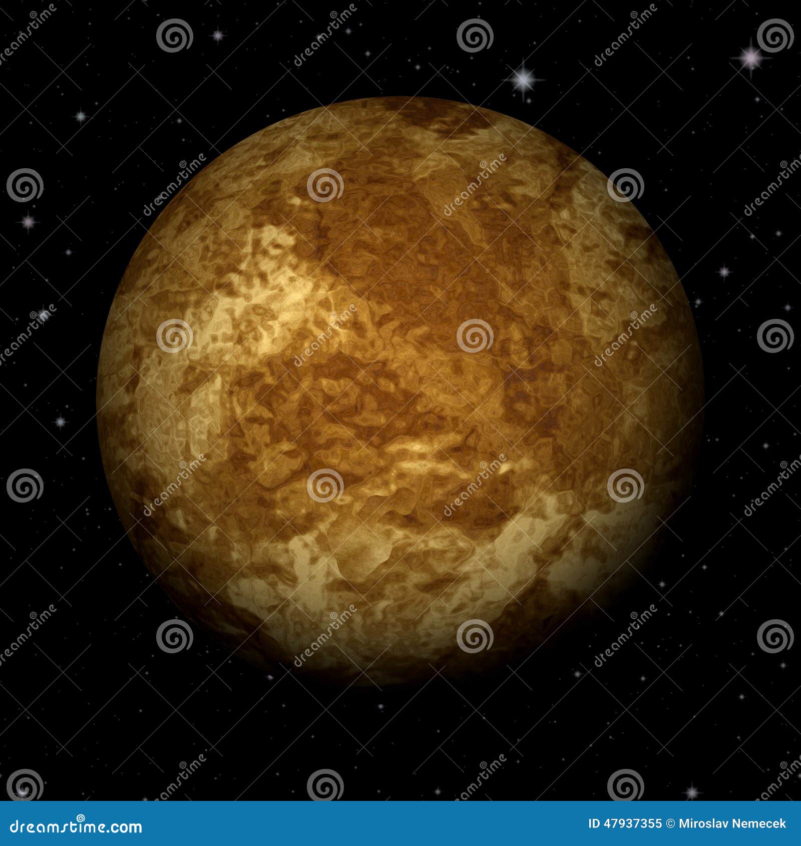 Abstract Venus Planet Generated Texture Background Stock Illustration ...
