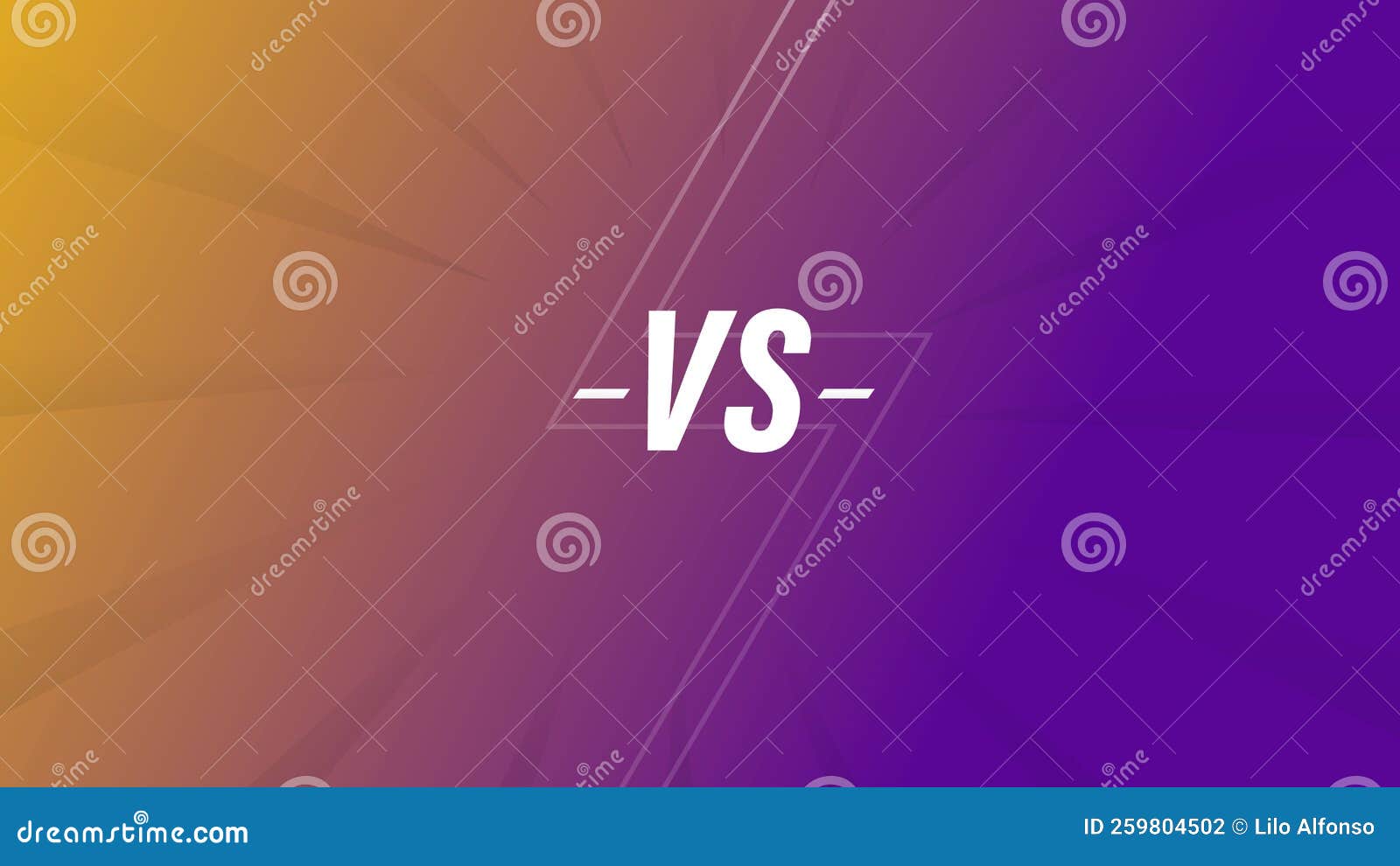 Abstract Versus Vs Background Design with Minimalist Comic Style Stock ...
