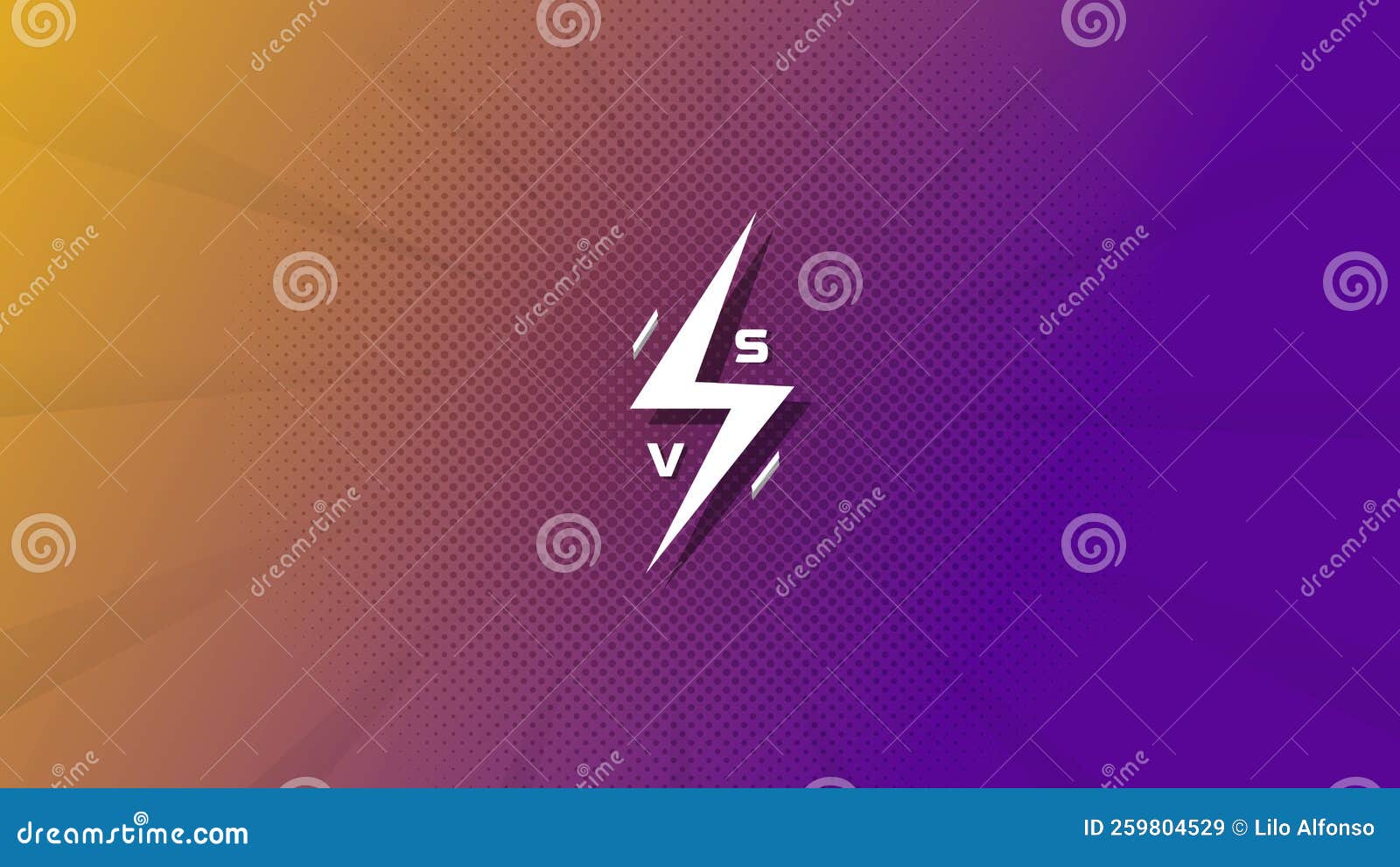 Abstract Versus Vs Background Design with Minimalist Comic Style Stock ...