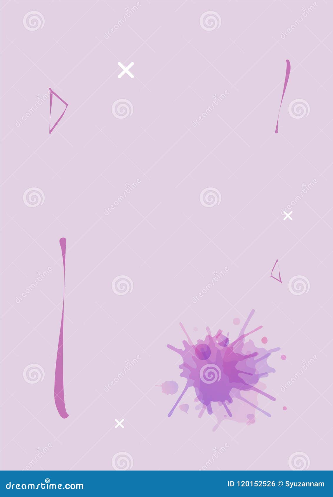 Abstract Vertical Background with Watercolor Elements. Vector ...