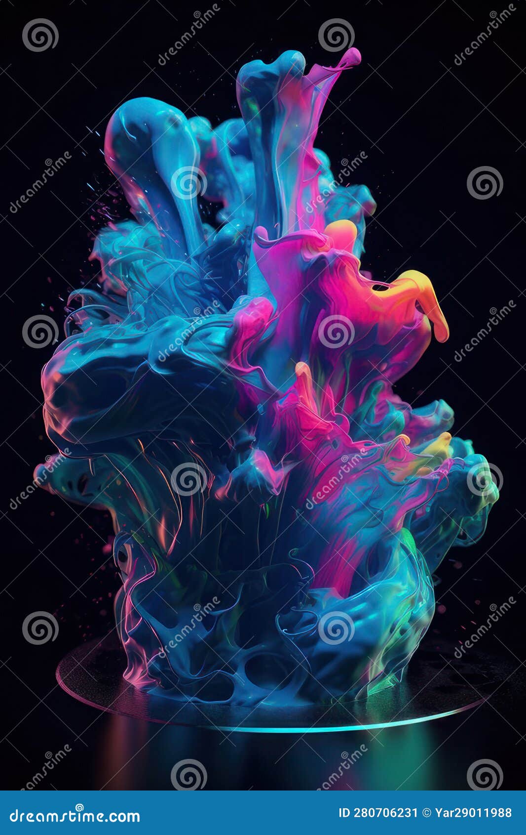 Abstract Vertical Background. Liquid Colored Paint, Paint Explosion ...