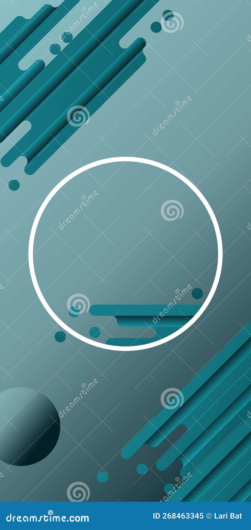 Abstract Vertical Dark Green Gradient Background with Circular Frame ...