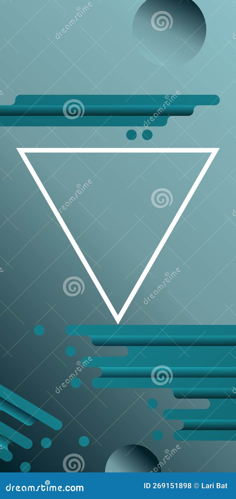 Abstract Vertical Dark Green Gradient Background with Triangular Frame ...
