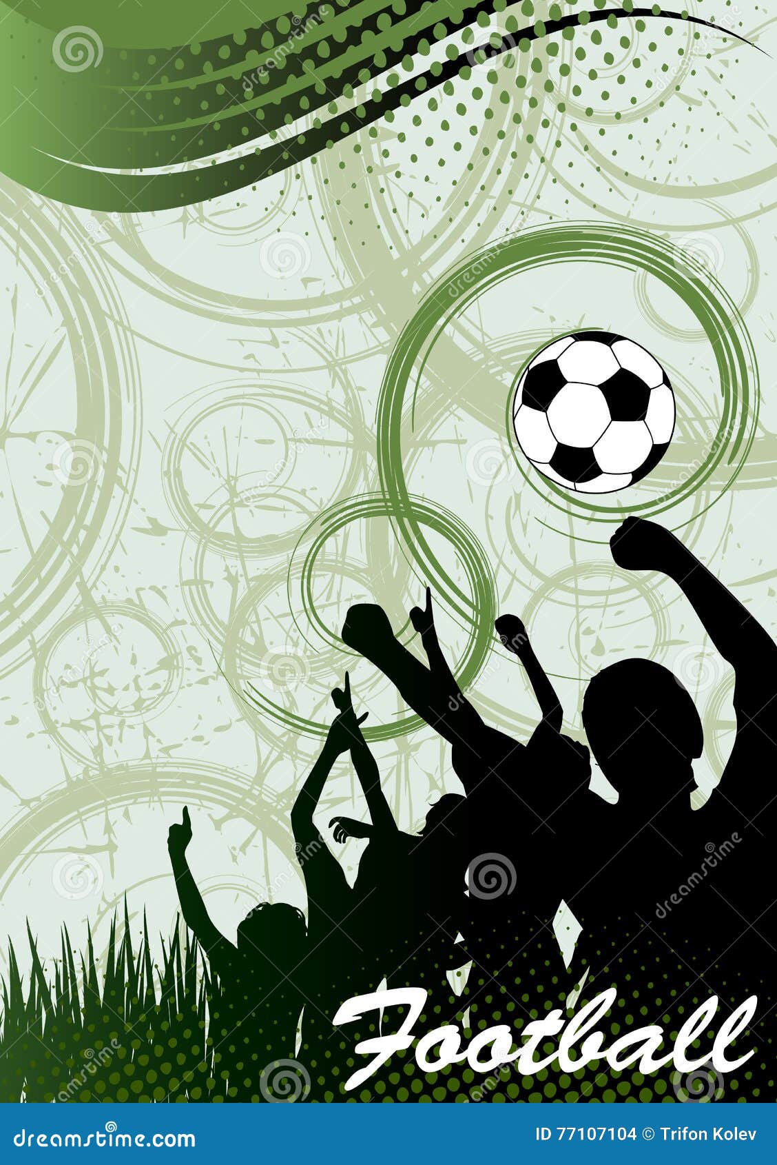 Abstract Vertical Football Poster Stock Vector - Illustration of ...