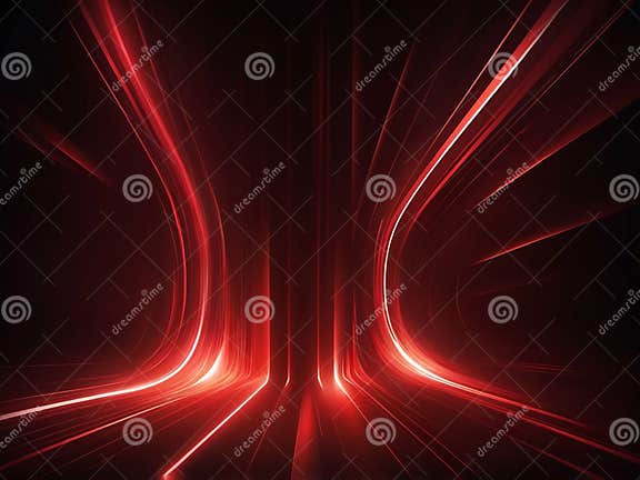 Abstract Vertical Red Light and Glow Speed Movement Tech Abstract ...