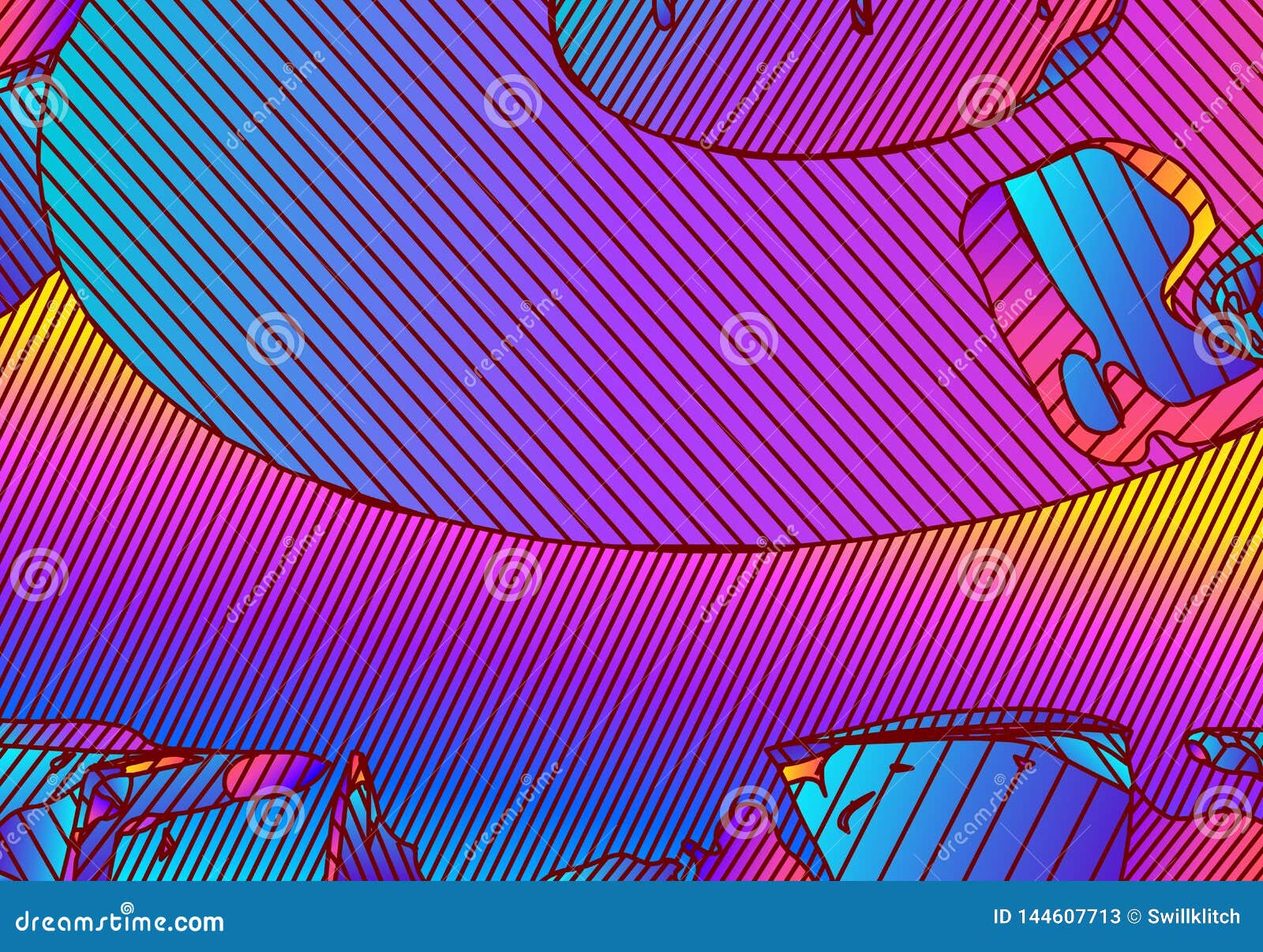 Abstract Vibrant Background with Vivid Color Gradients and Lines Stock ...