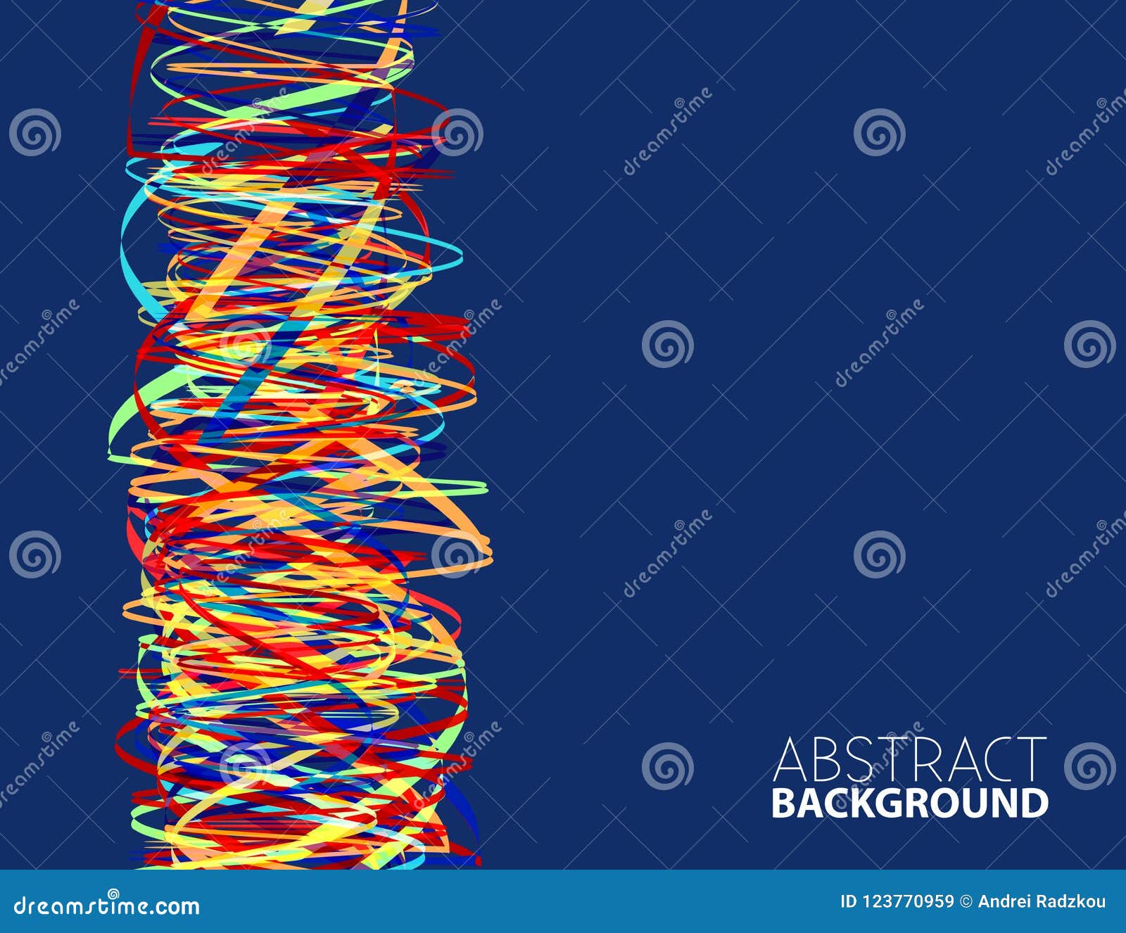 Abstract Vibrant Color Column. Vector Graphics Stock Vector ...