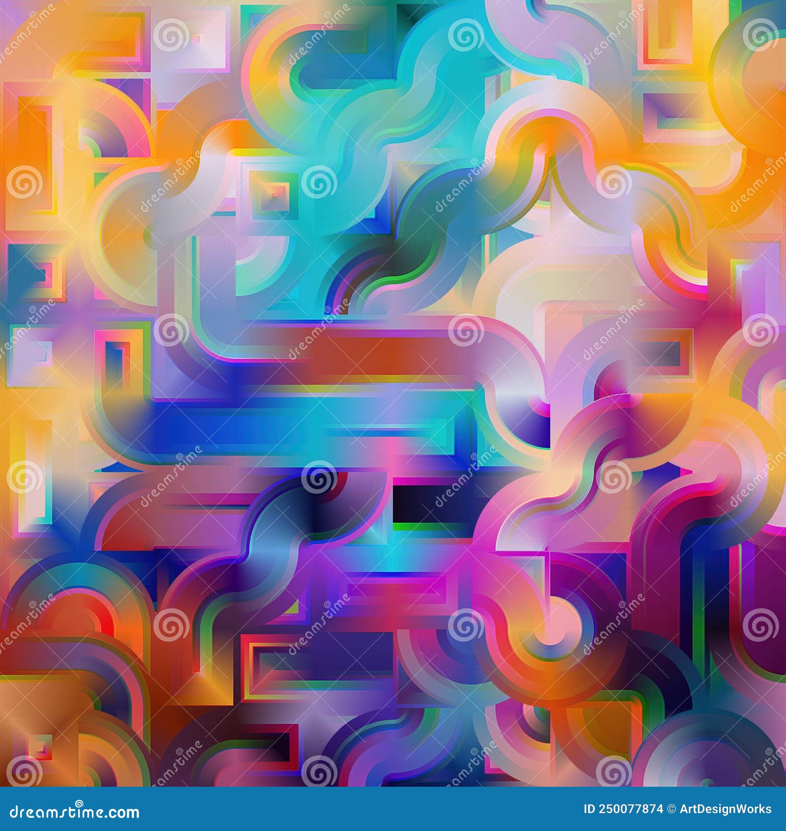 Abstract Vibrant Colors Pattern Background Design Stock Illustration ...