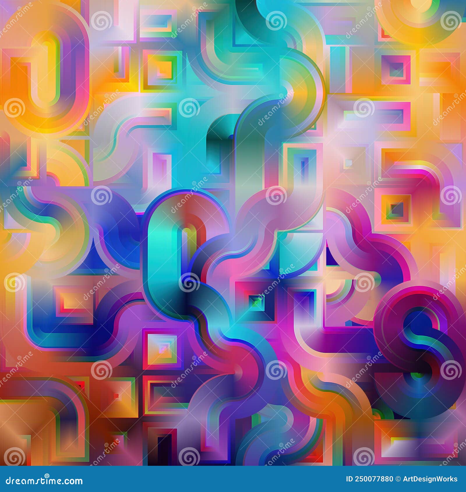 Abstract Vibrant Colors Pattern Background Design Stock Illustration ...