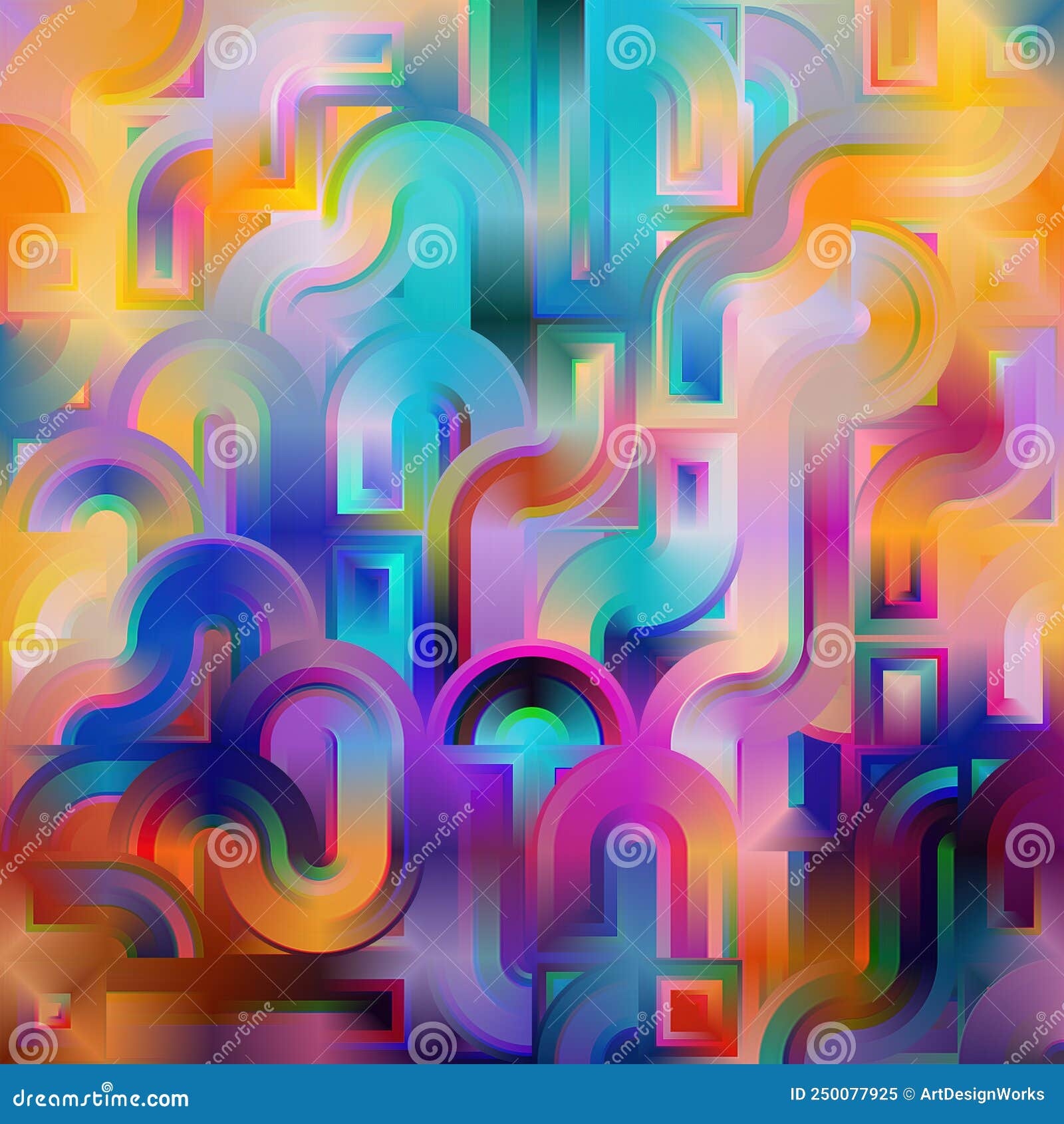 Abstract Vibrant Colors Pattern Background Design Stock Illustration ...