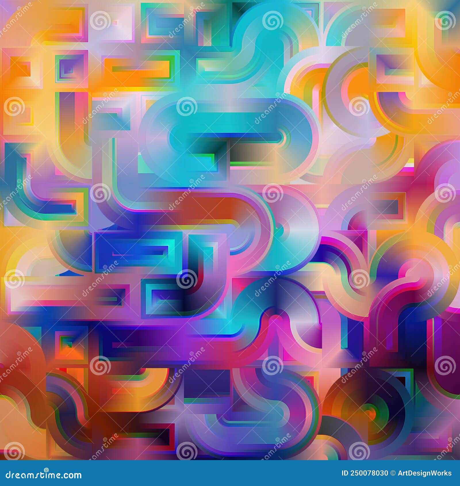 Abstract Vibrant Colors Pattern Background Design Stock Illustration ...