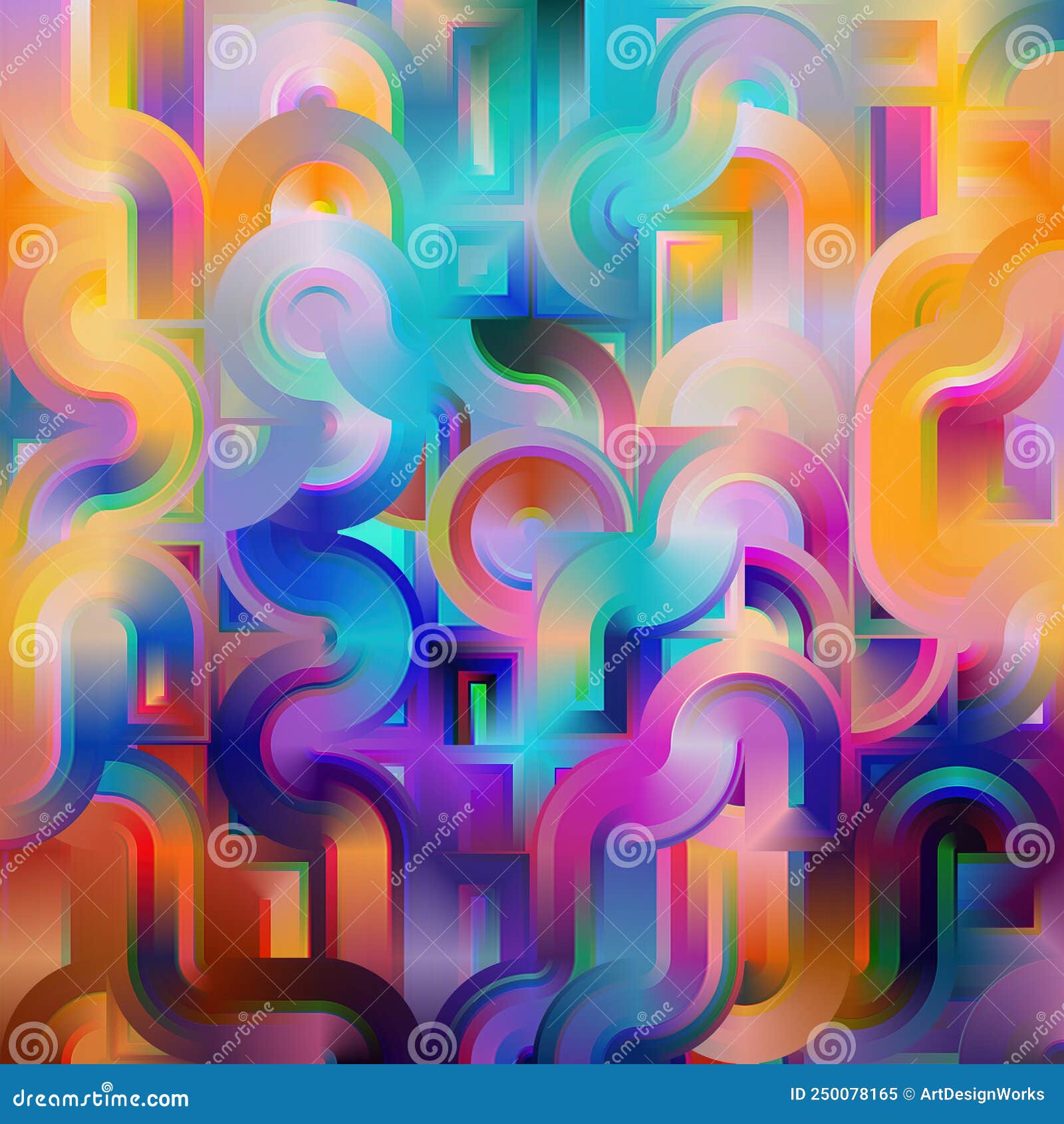 Abstract Vibrant Colors Pattern Background Design Stock Illustration ...