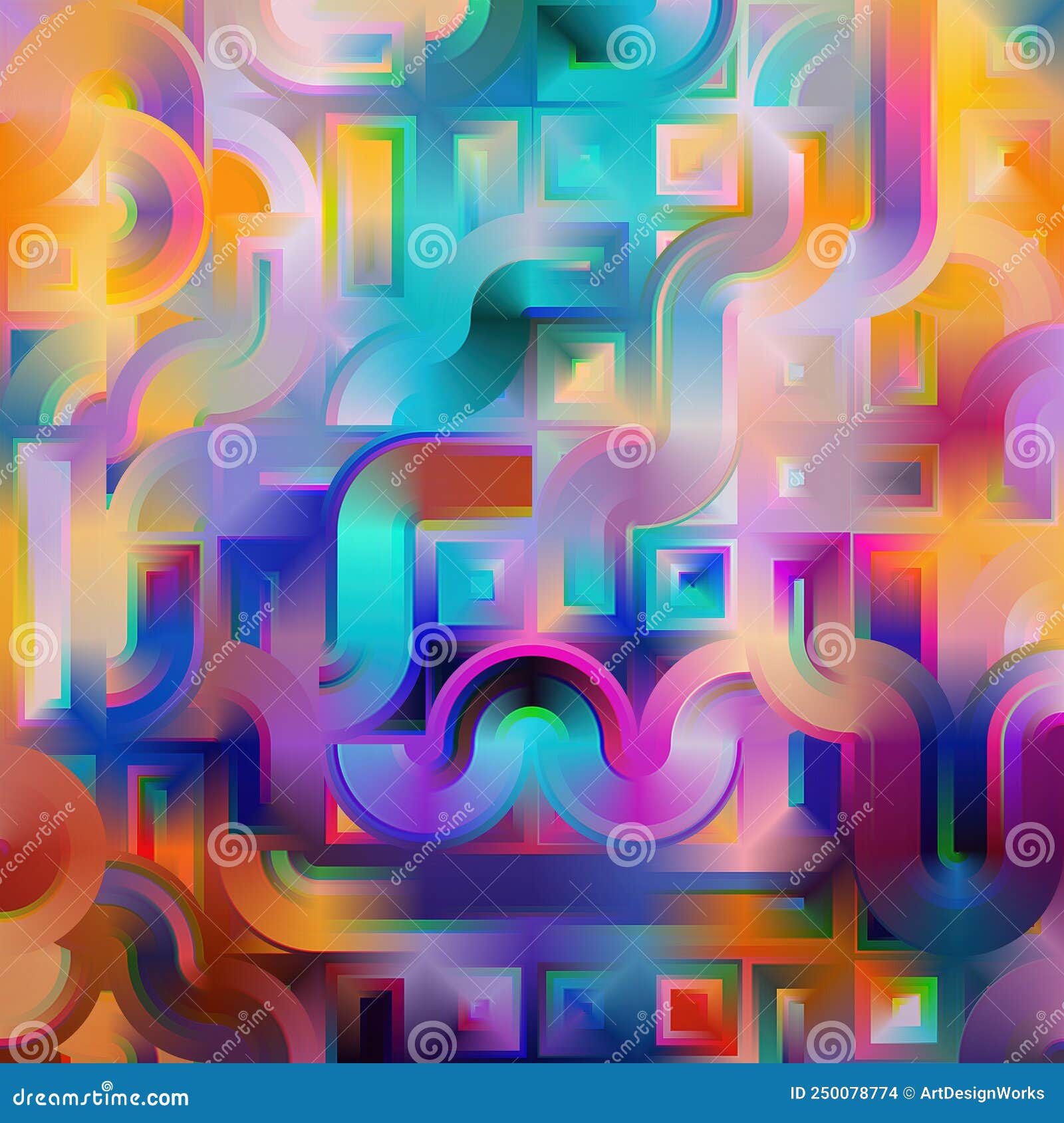 Abstract Vibrant Colors Pattern Background Design Stock Illustration ...