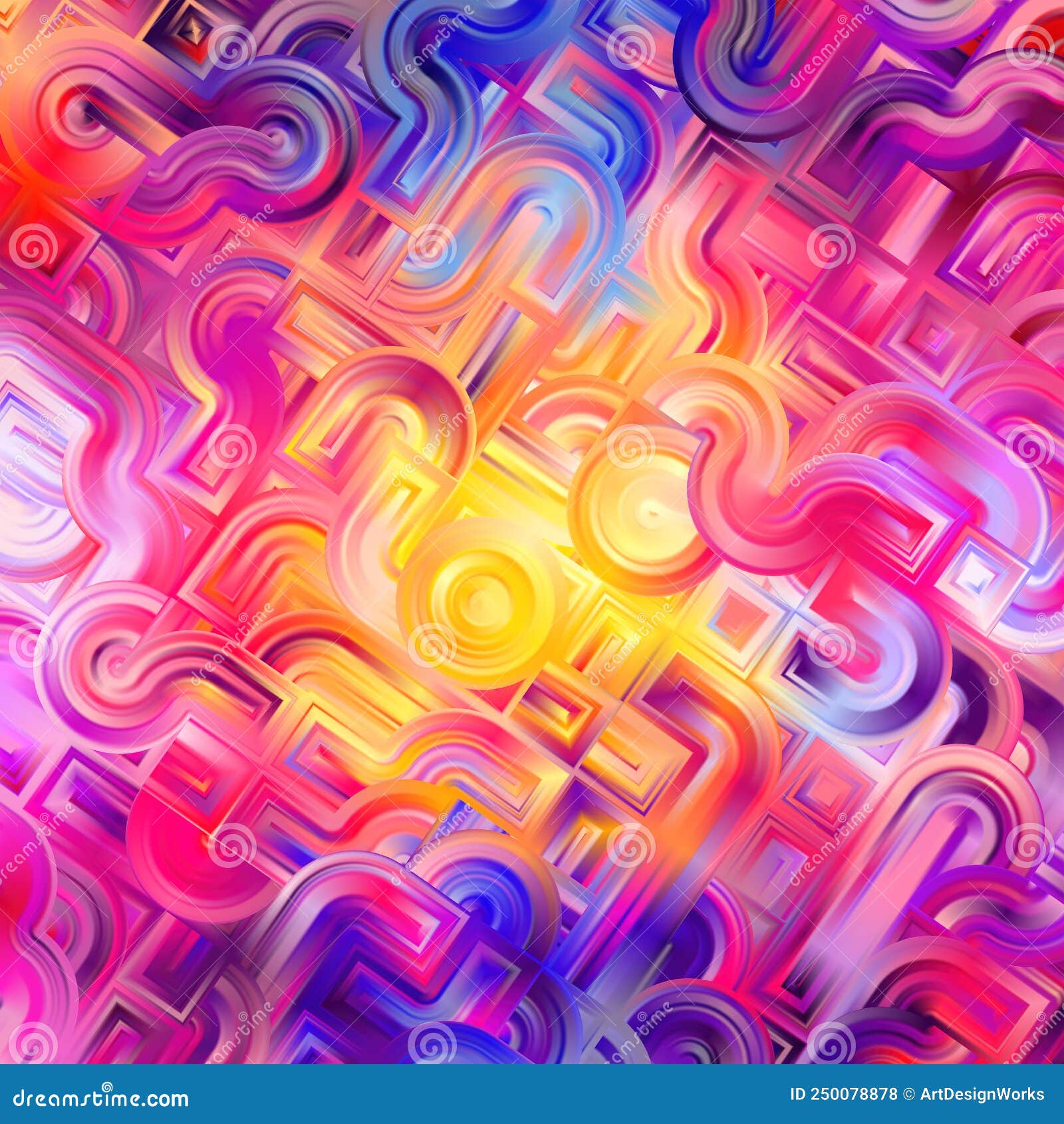 Abstract Vibrant Colors Pattern Background Design Stock Illustration ...