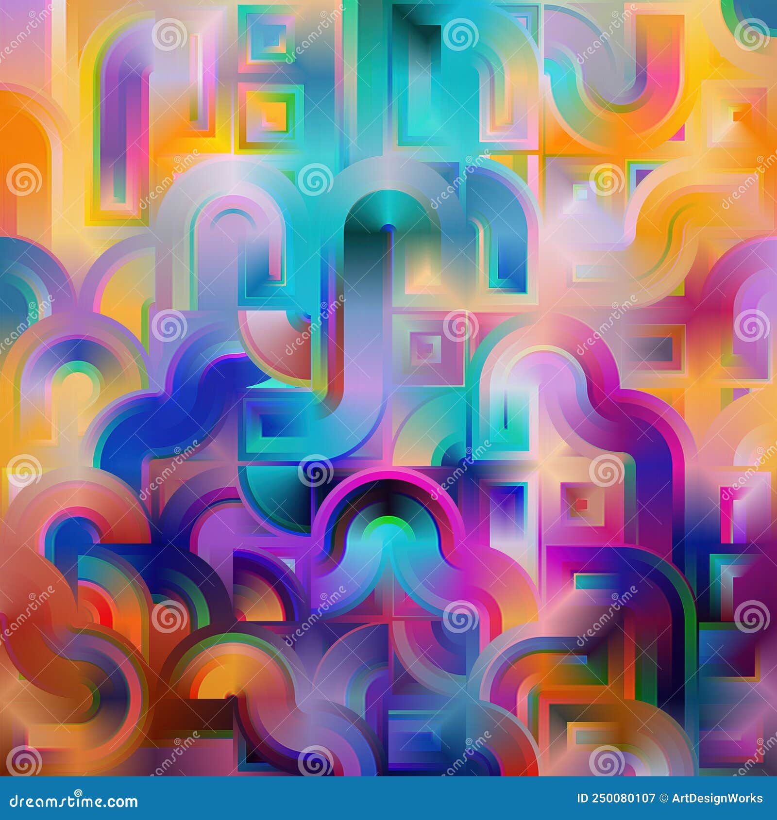 Abstract Vibrant Colors Pattern Background Design Stock Illustration ...