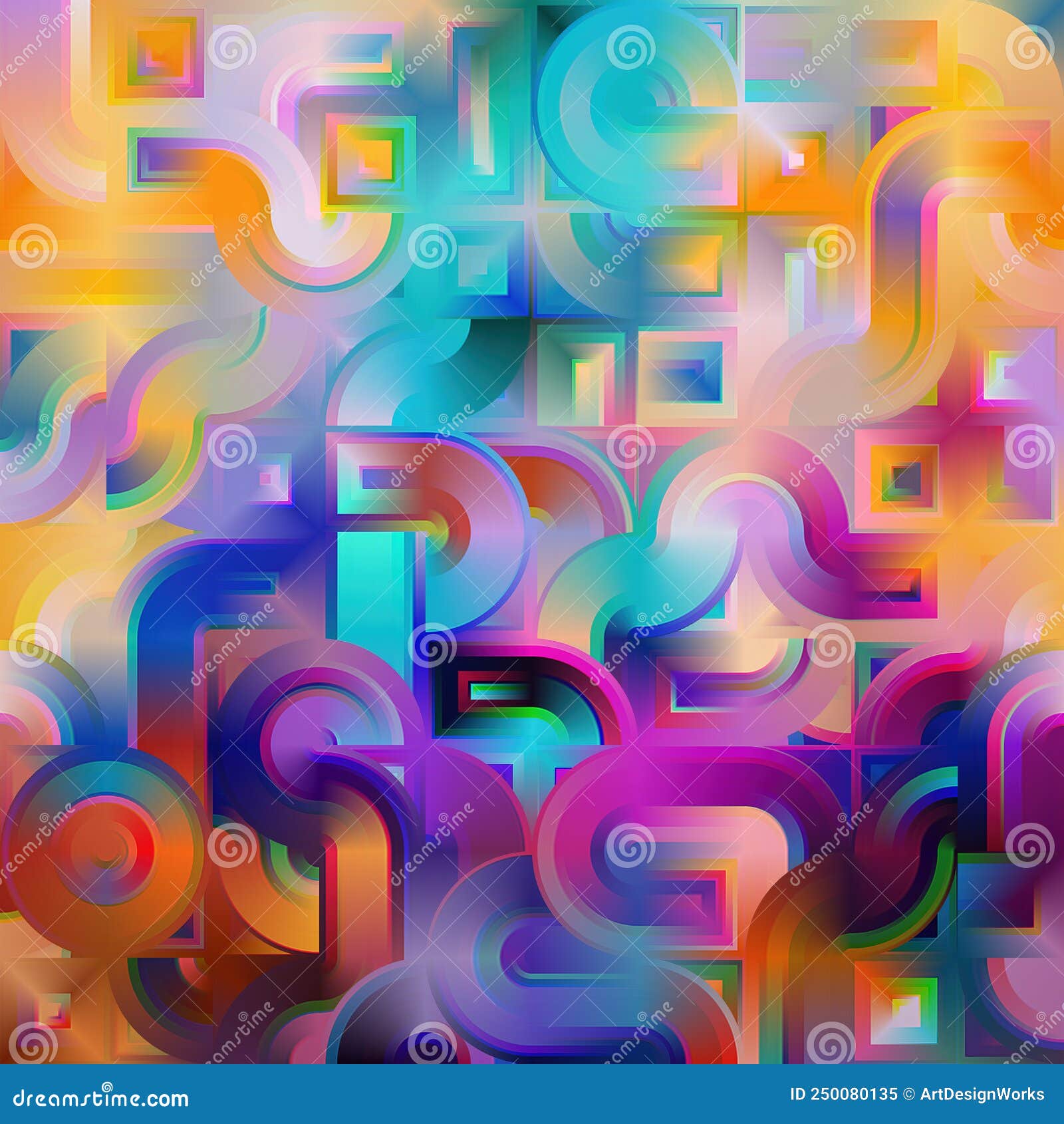 Abstract Vibrant Colors Pattern Background Design Stock Illustration ...