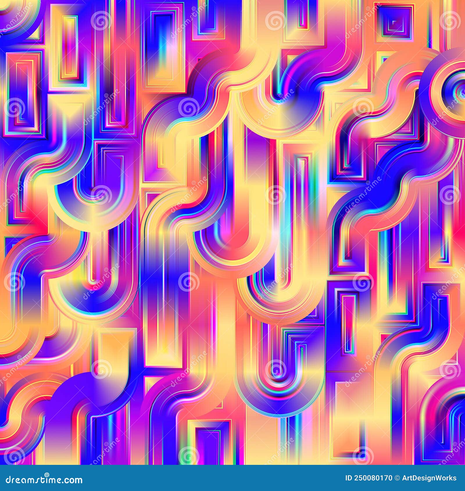 Abstract Vibrant Colors Pattern Background Design Stock Illustration ...