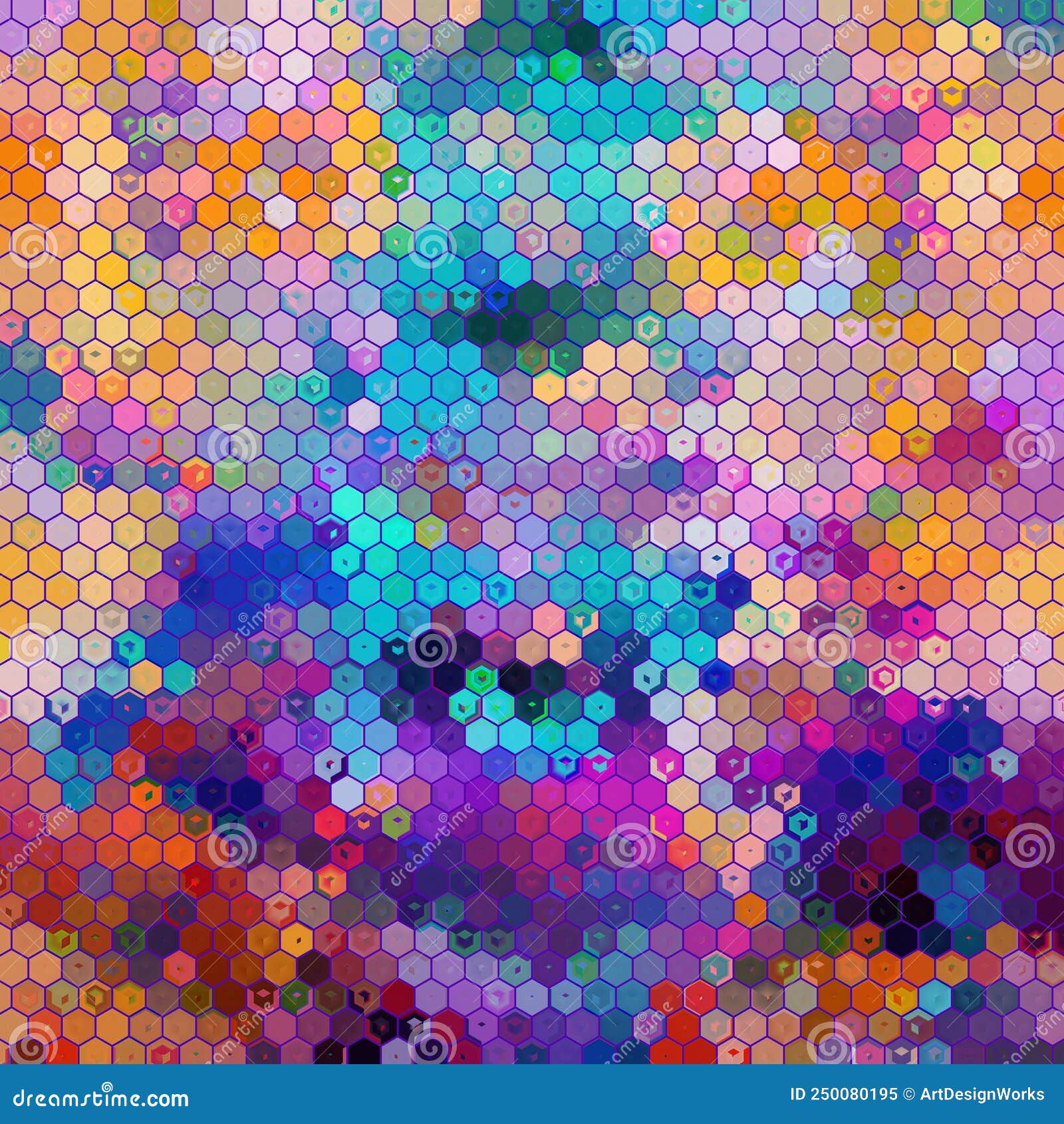 Abstract Vibrant Colors Pattern Background Design Stock Illustration ...