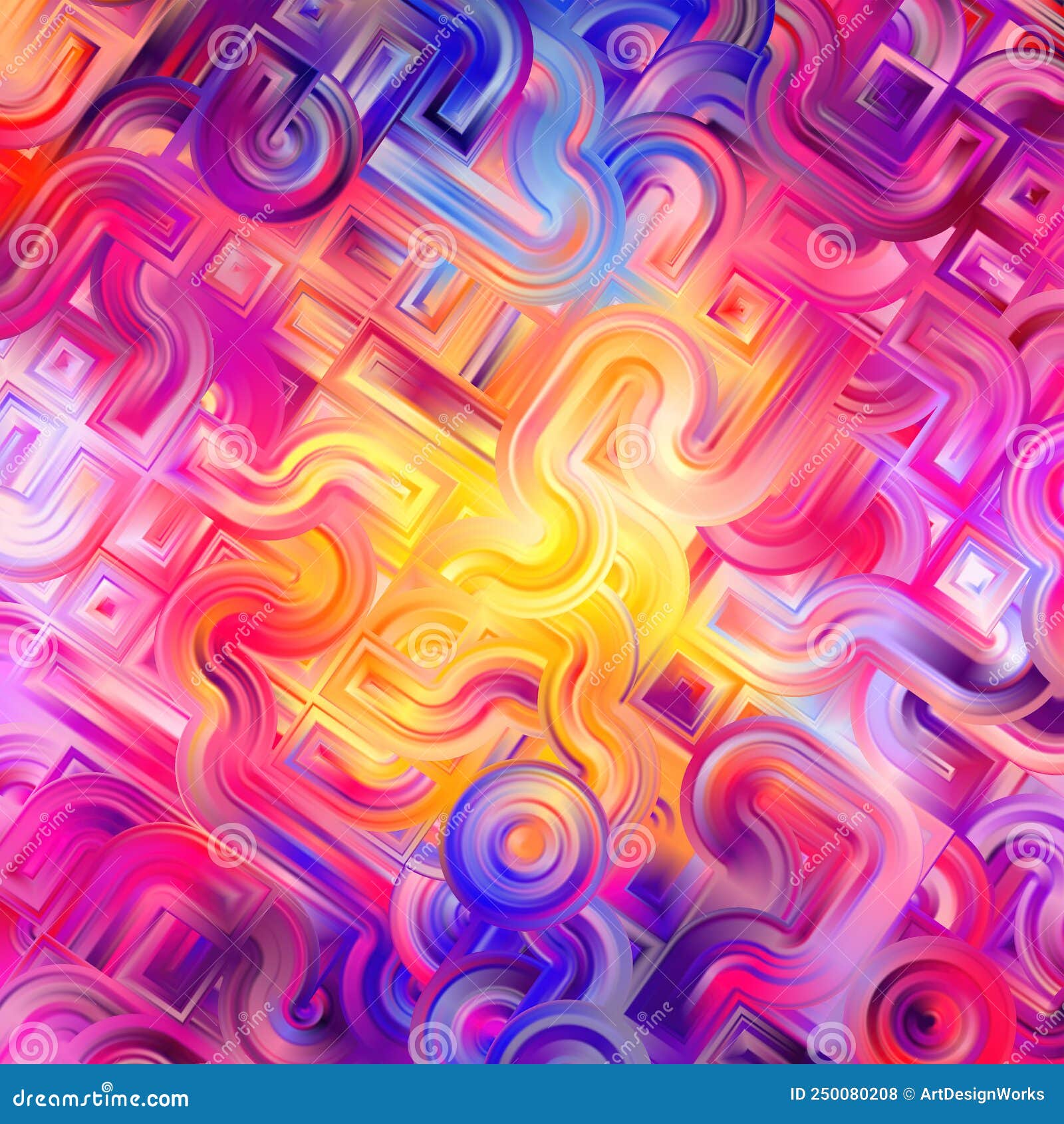 Abstract Vibrant Colors Pattern Background Design Stock Illustration ...