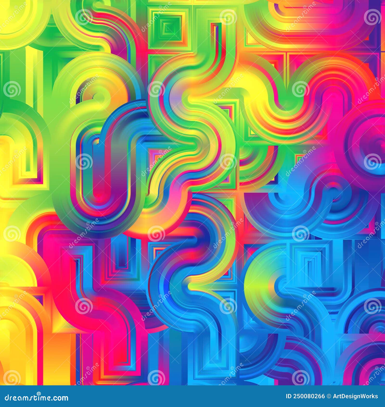 Abstract Vibrant Colors Pattern Background Design Stock Illustration ...