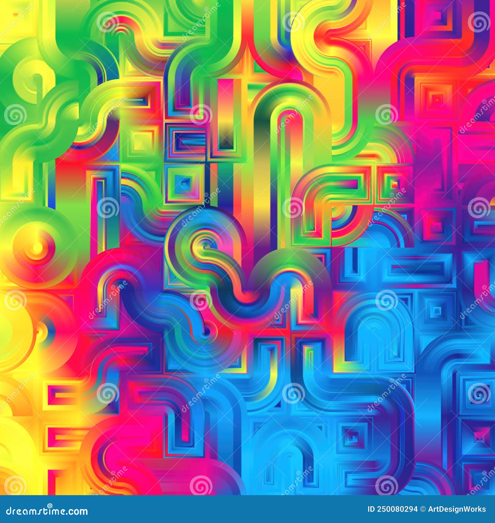 Abstract Vibrant Colors Pattern Background Design Stock Illustration ...