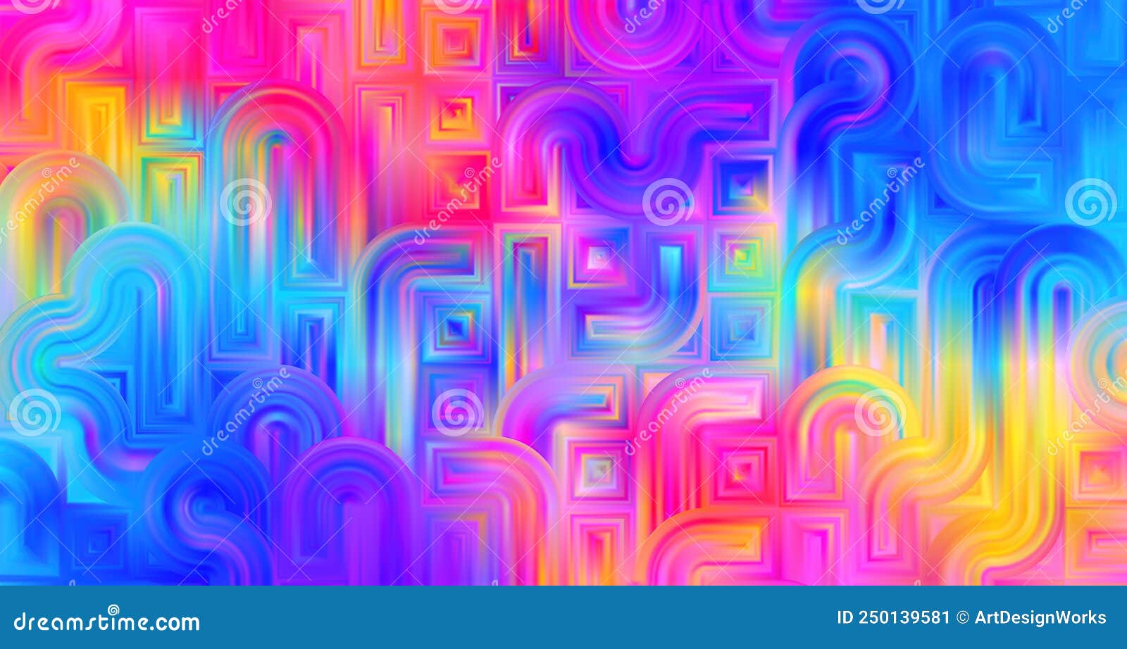 Abstract Vibrant Colors Pattern Background Design Stock Illustration ...