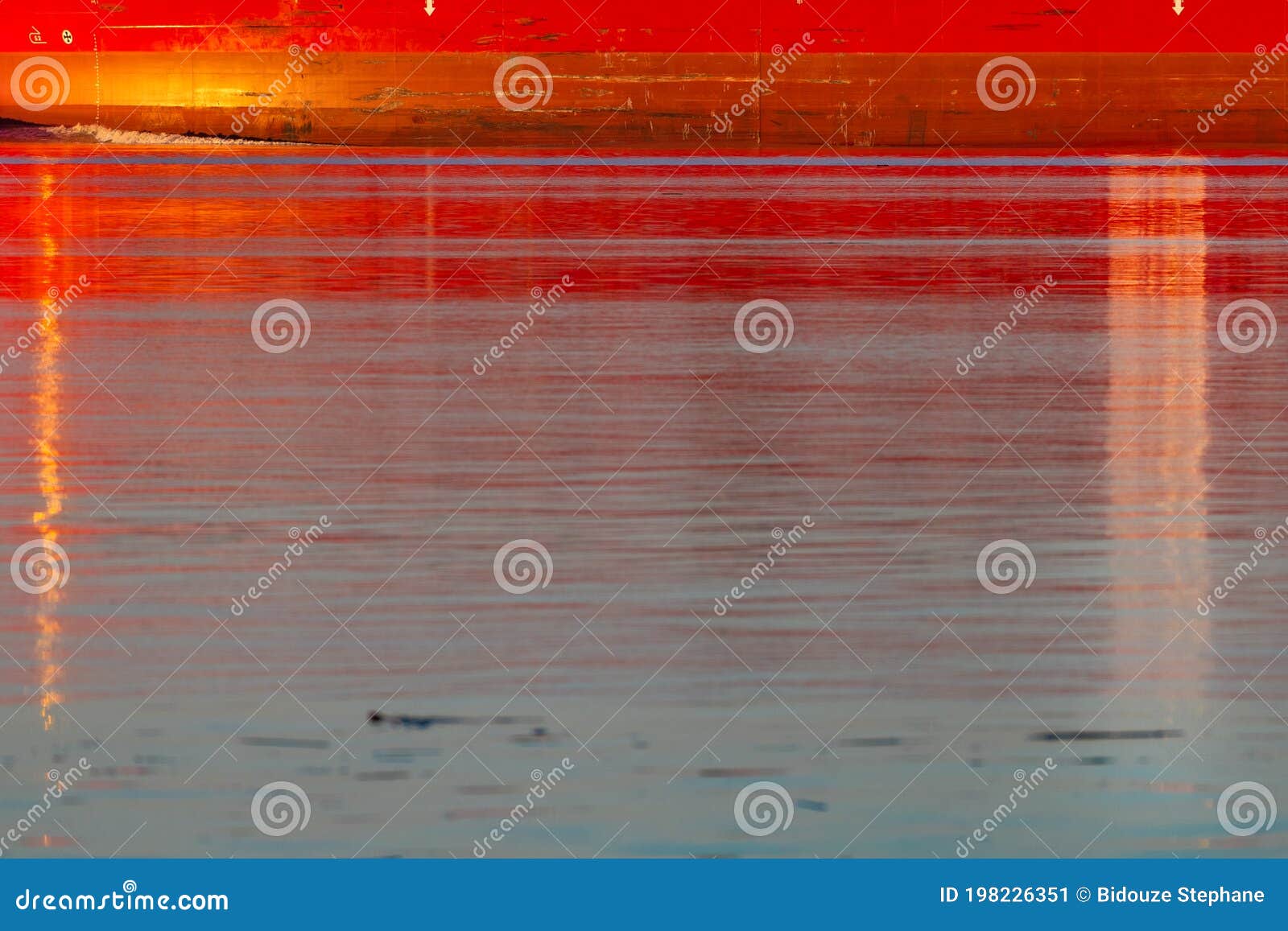 Abstract Vibrant Reflection on River Stock Image - Image of river ...