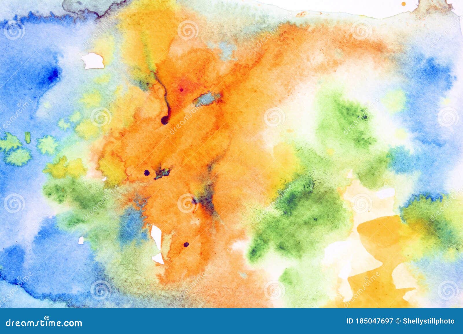 Abstract Vibrant Watercolour Splashes and Paint for Writing Over the ...