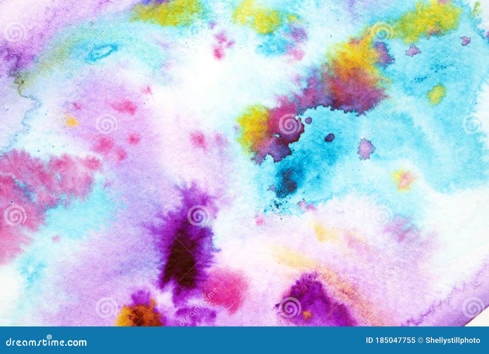 Abstract Vibrant Watercolour Splashes and Paint for Writing Over the ...