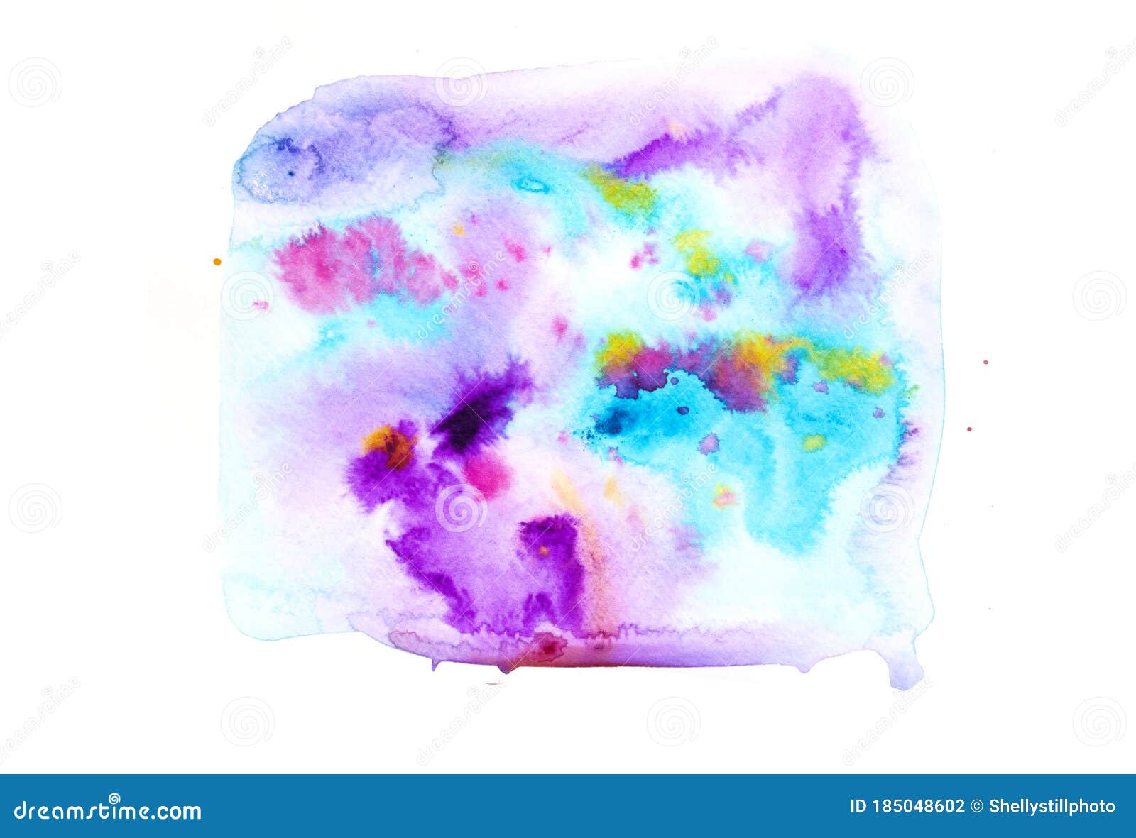 Abstract Vibrant Watercolour Splashes and Paint for Writing Over the ...