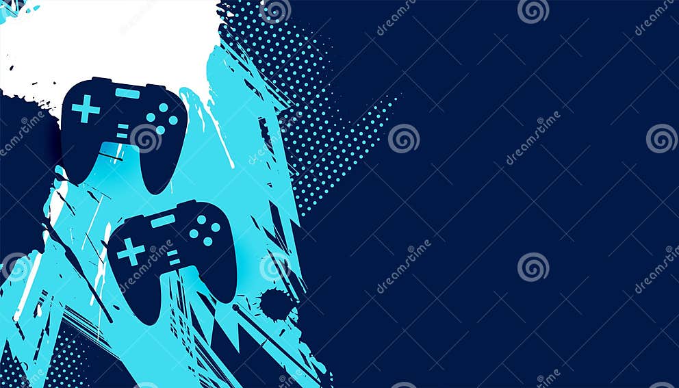Abstract Video Game Controller Background with Text Space Stock Vector ...