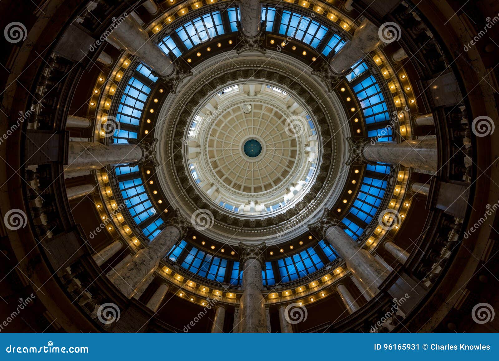 Abstract View of an Architectural Dome Stock Image - Image of chambers ...