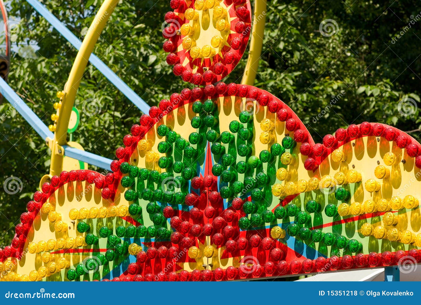 Abstract View of a Carousel Stock Photo - Image of bulb, mirror: 15351218