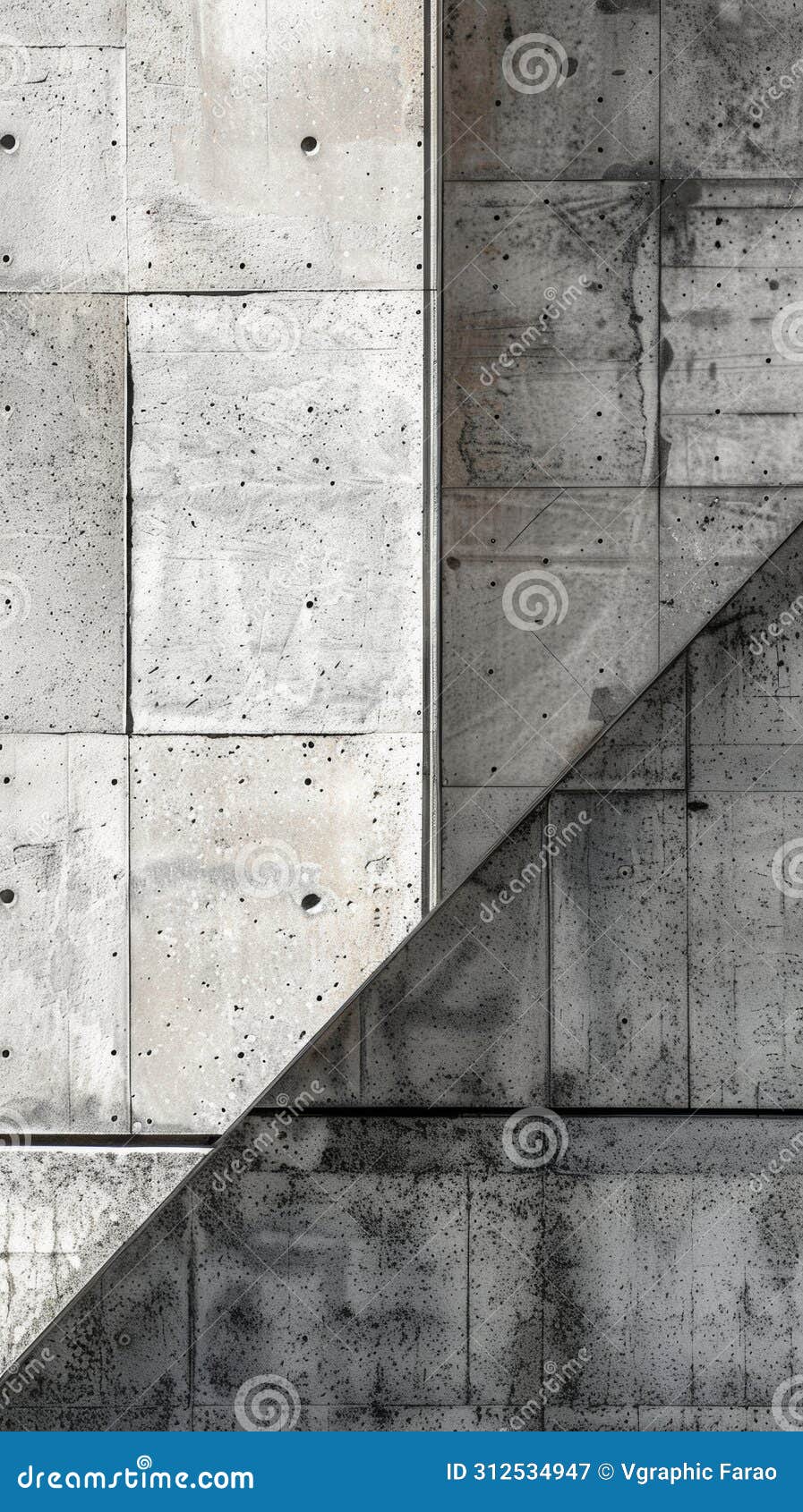 Abstract View of Concrete Textures and Geometry Stock Image - Image of ...