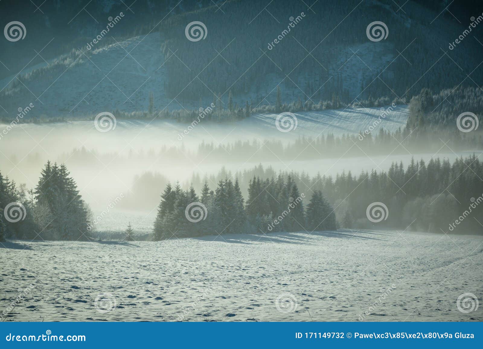 Abstract View Created by Cold Temperature and Mist Stock Photo - Image ...