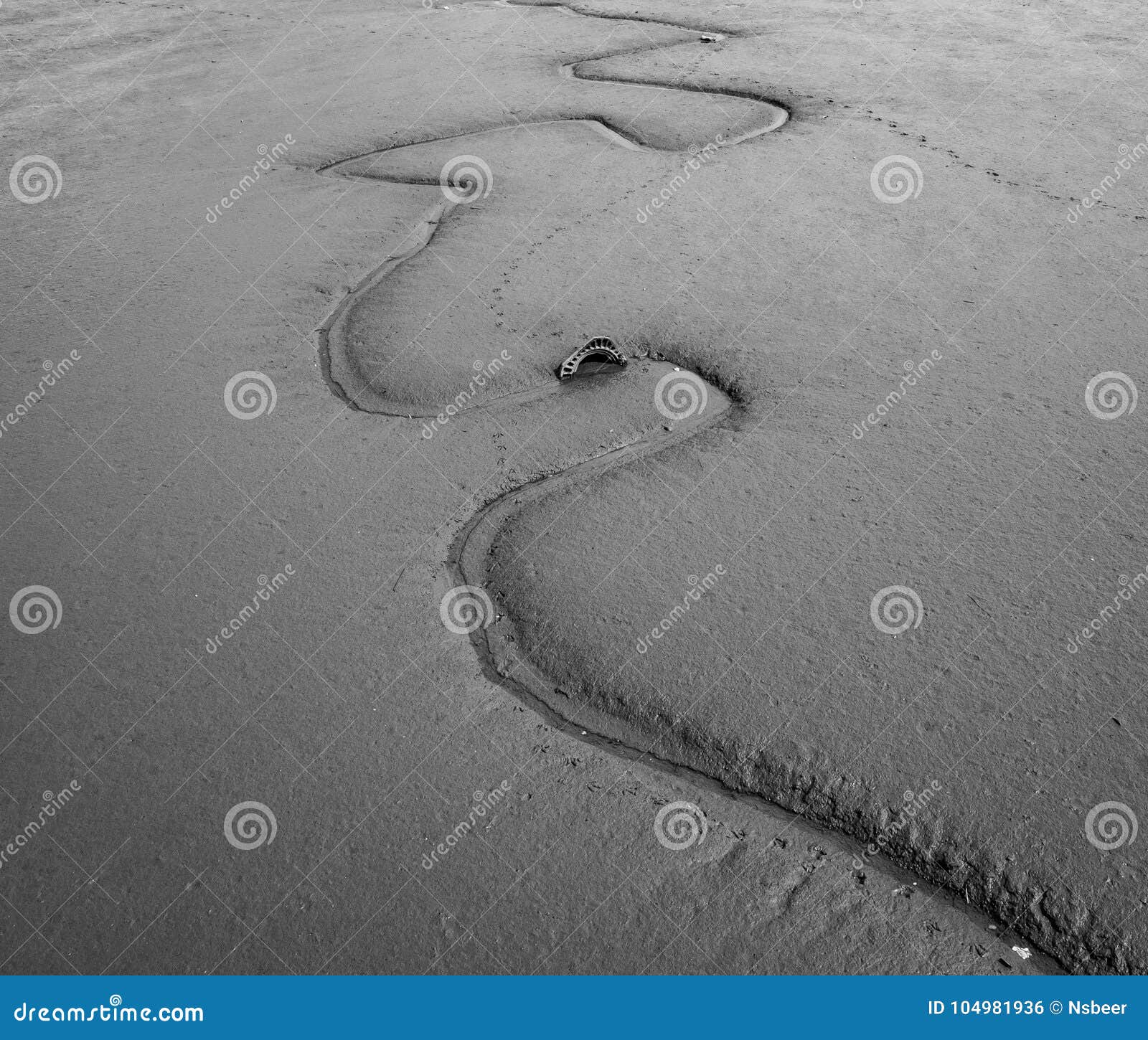 Abstract View of Deep Mud Seen at the Side of a Tidal Estuary, Seen ...