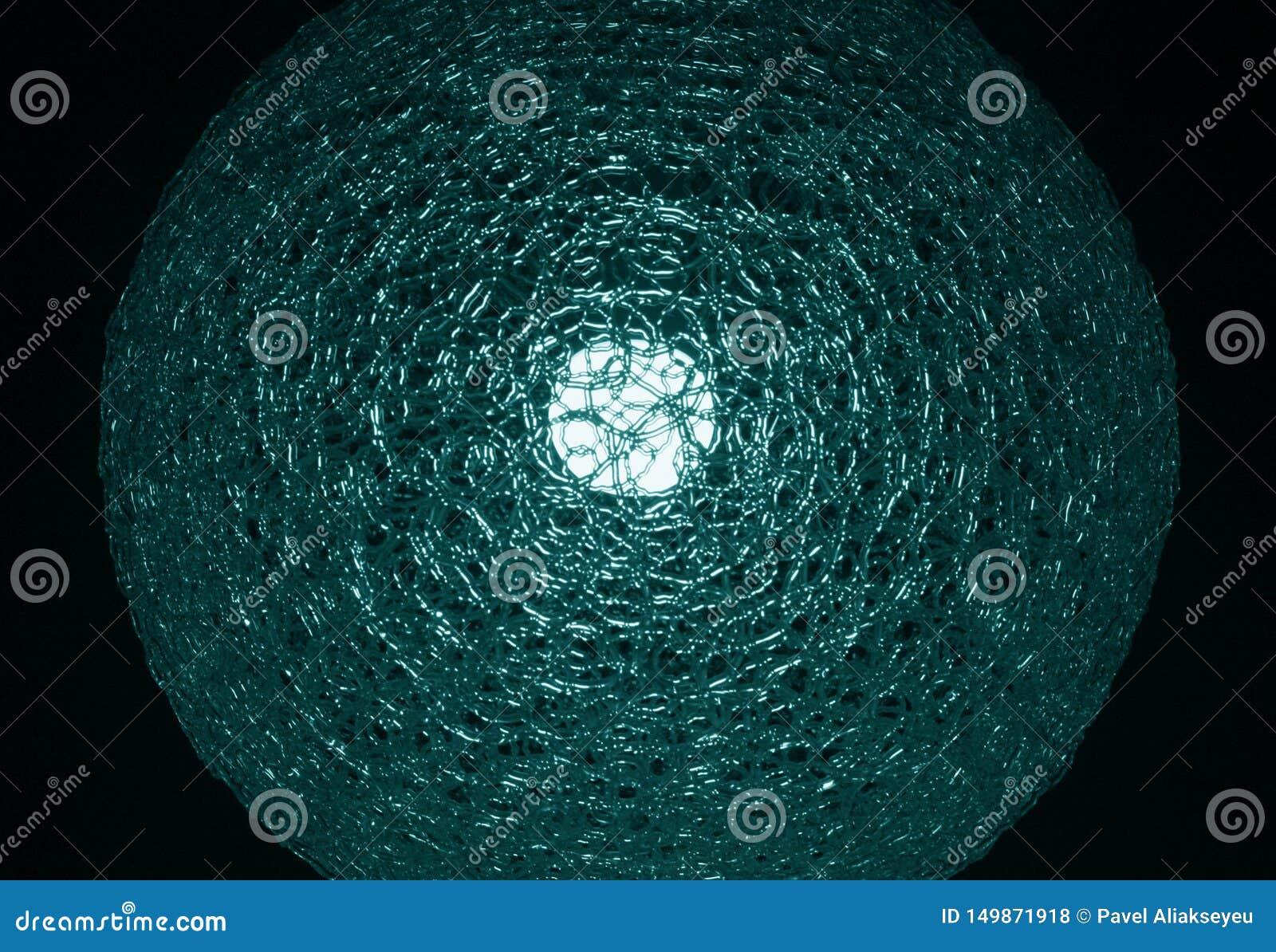 Abstract View of Electric Lamp in Cyan Tone Stock Photo - Image of ...