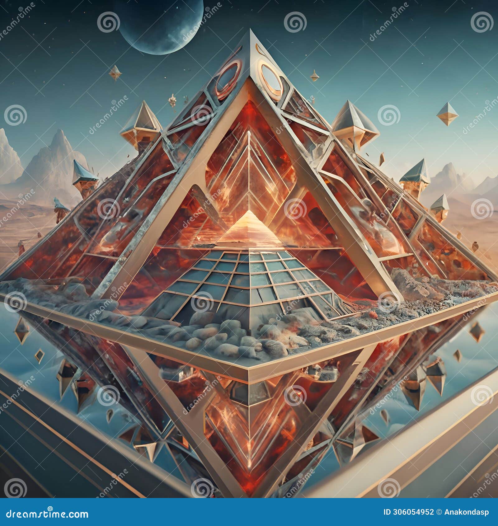 Abstract View of Four Dimension and Ether, Energy Power. Spiritual ...