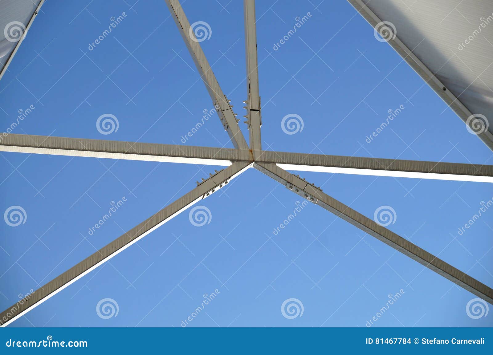 Abstract View of a Large Suspension Metal Structure Stock Photo - Image ...