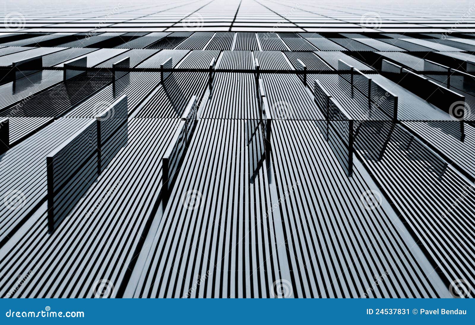 Abstract View of a Metal Building Stock Image - Image of industrial ...