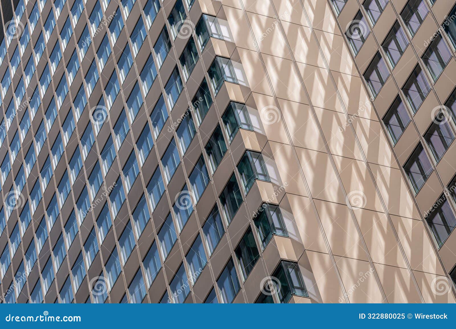 Abstract View of Modern Building Facade with Repetitive Window Pattern ...
