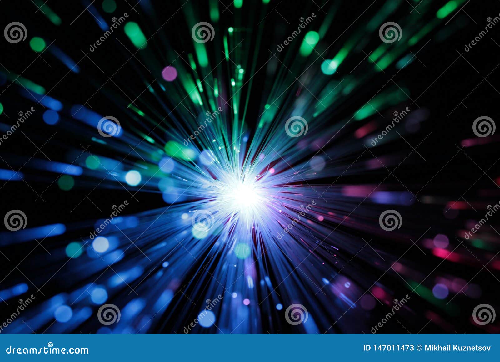 Abstract View of Multicolor Optical Fibers As a Background Stock Image ...