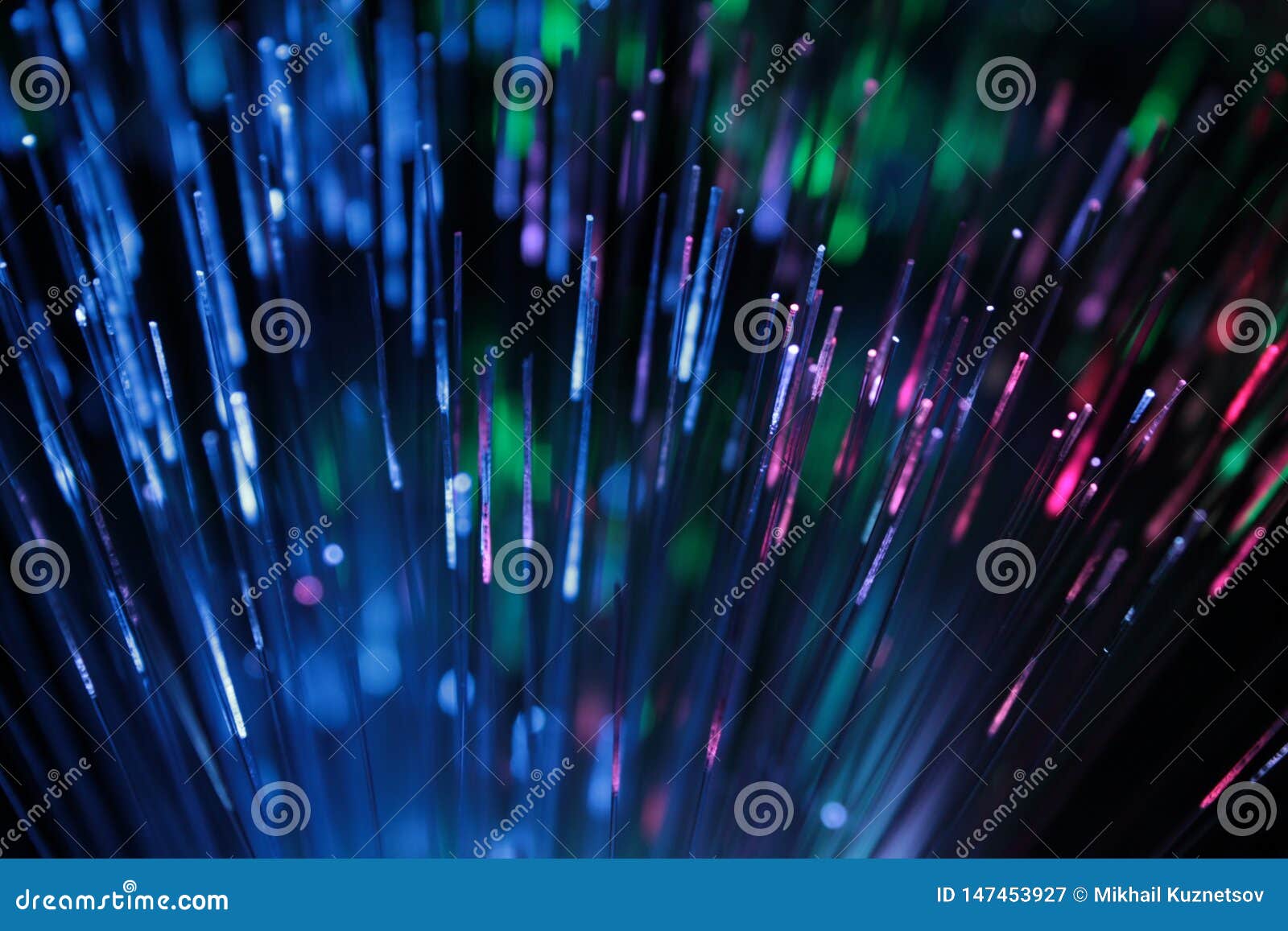 Abstract View of Multicolor Optical Fibers As a Background Stock Image ...