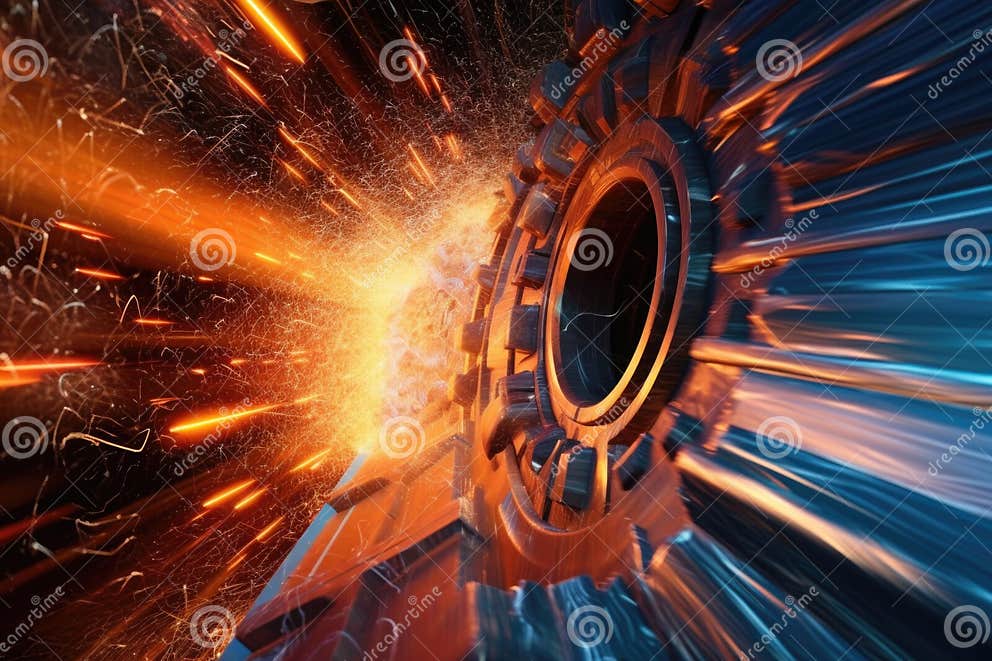 Abstract View of Particles Colliding Inside the Accelerator Stock ...
