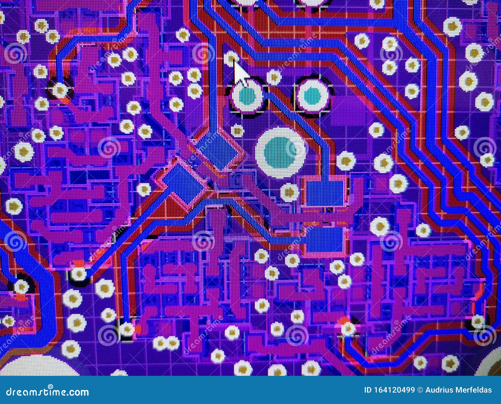 Abstract View of PCB Design from Computer Screen Stock Image - Image of ...