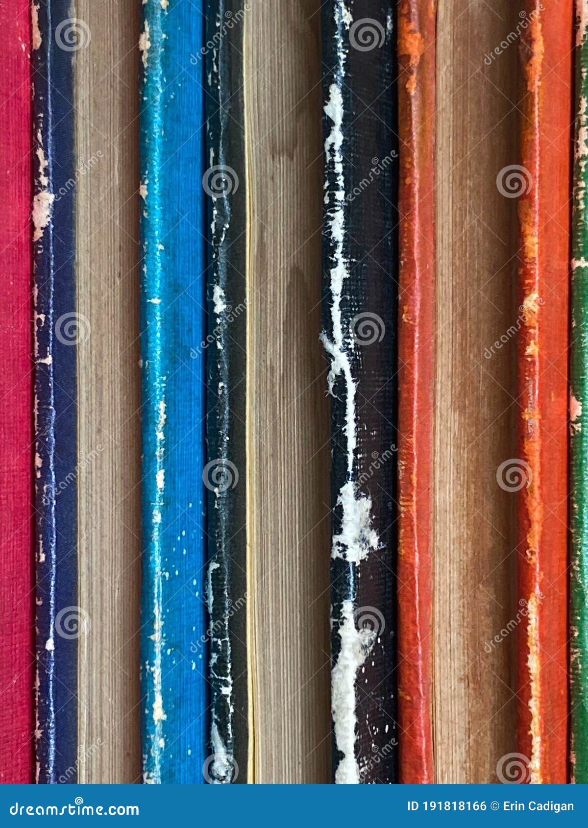 Stack of Colorful Old Books Stock Photo - Image of grunge, abstract ...