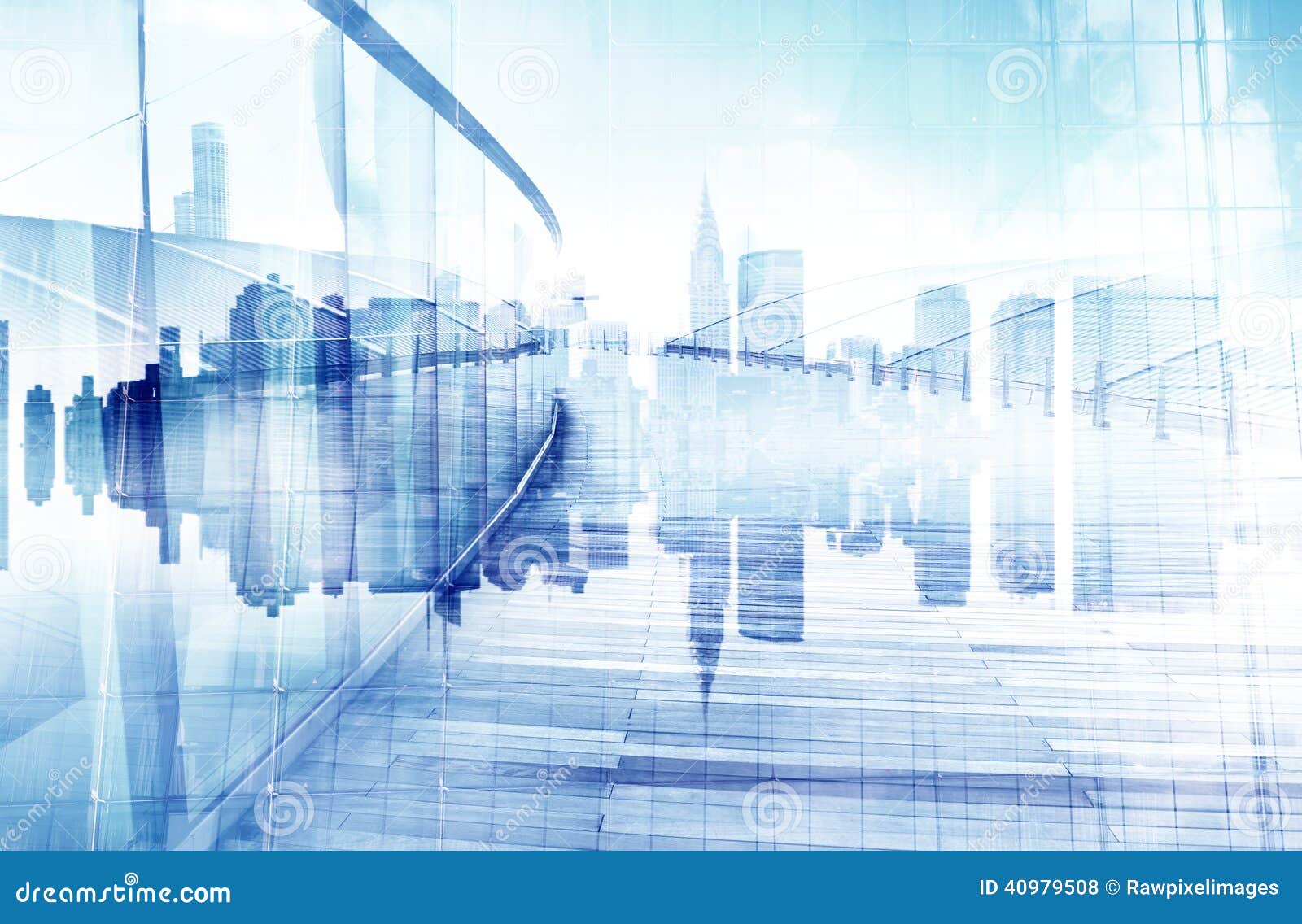 Abstract View of Urban Scene and Skyscrapers Stock Photo - Image of ...