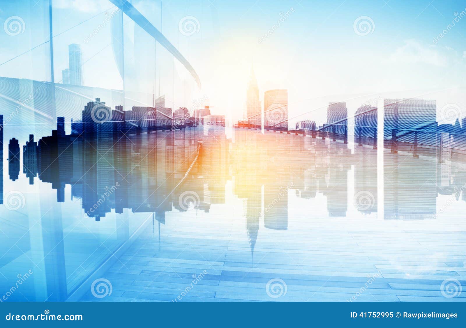 Abstract View of Urban Scene and Skyscrapers Stock Image - Image of ...