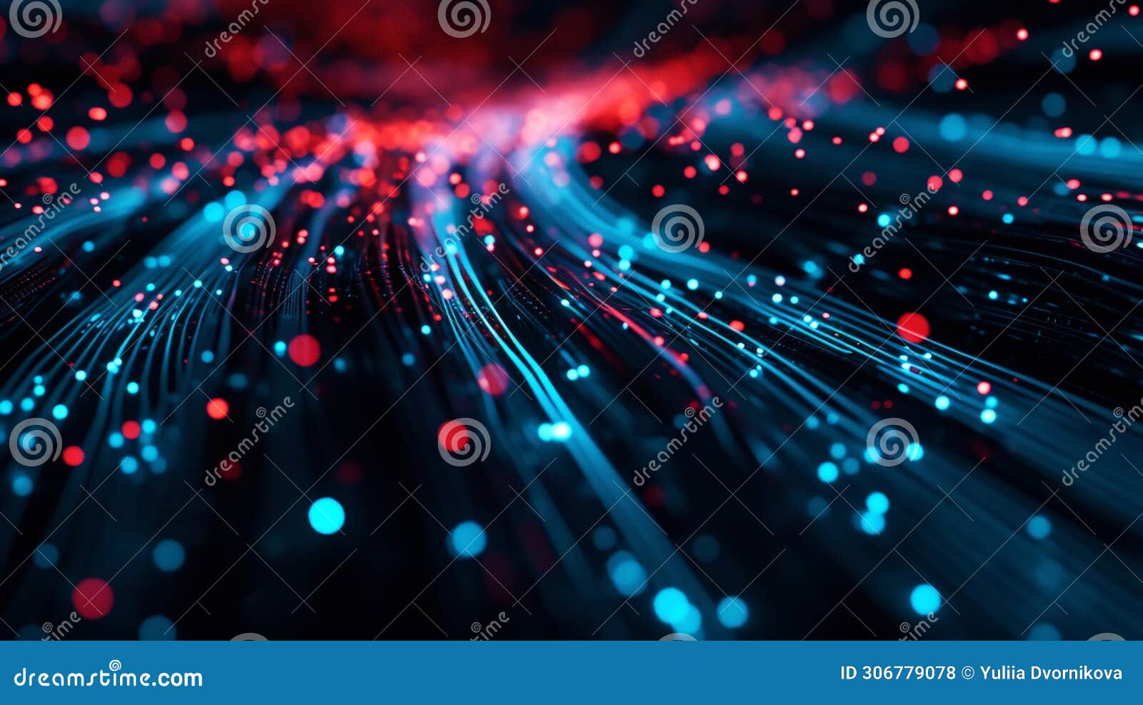 Abstract View of Various it Data Cables Inside a Computer Conveying ...